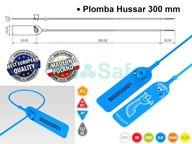 Plomba HUSSAR Pro 300 mm (1000 szt.) - Allsafe